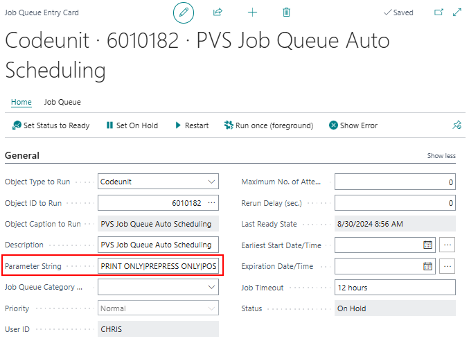 Job queue auto scheduling - PrintVis Documentation